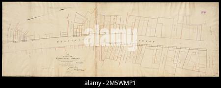 Plan of Washington Street showing proposed lines of widening from ...