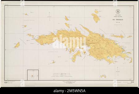 Saint Thomas, United States Virgin Islands, political map. One of the ...
