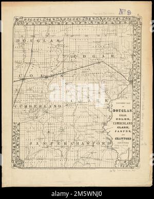 Map of Crawford in Illinois Stock Photo - Alamy