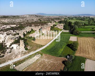 Phrygian temple of Aslankaya, 7th century BC. Phyrigian Valley, Emre ...