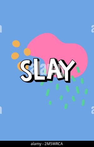 Slay shadow font typography vector Stock Vector Image & Art - Alamy