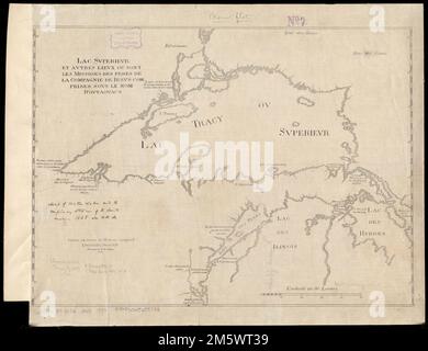 French Jesuit map of Lake Superior, Upper Michigan, and Wisconsin ...