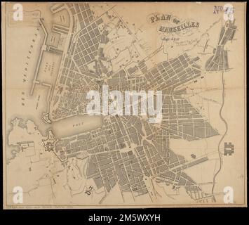 Plan of Marseilles , Marseille France, Maps Norman B. Leventhal Map ...