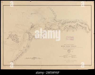 West coast of Korea, Ping Yang Inlet , Nautical charts, Korea North ...