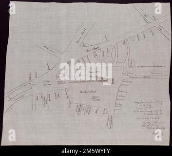 Copy of an old plan belonging to the city , Faneuil Hall Boston, Mass ...
