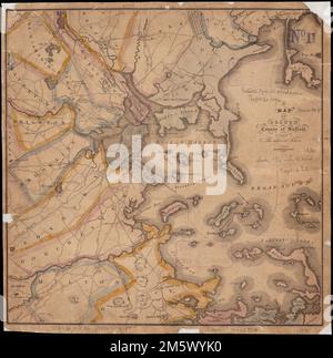 A map of Boston, county of Suffolk and the adjacent towns , Boston Mass ...
