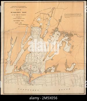 Plan of Waquoit Bay in the town of Falmouth , Harbors, Massachusetts ...