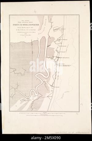 Map of the Siege of Charleston, South Carolina, from Atlas of the ...