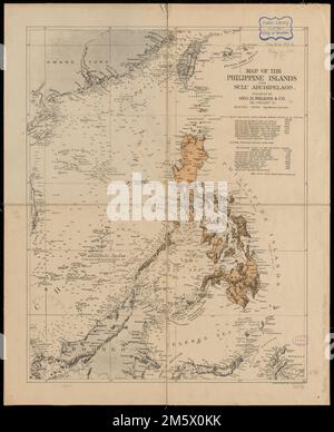 The Philippine Islands. Relief shown by hachures and spot heights ...