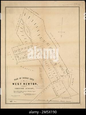 Plan of house lots in West Newton, belonging to Chester Judson, to be ...