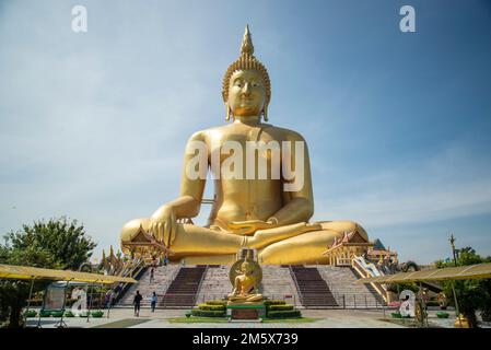 the Wat Muang in the Village of Wiset Chai Chan in the Province of Ang ...