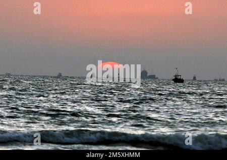 Beautiful eye-catching view of glimpse last sunset of year 2025 ...