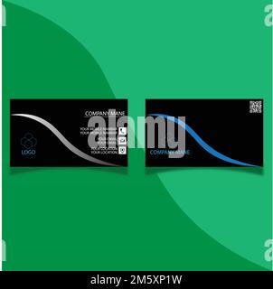 Dark blue and black elegant corporate waves background. Material vector ...