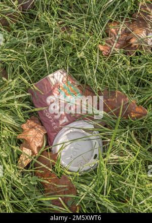 Discarded Costa coffee cup (? laminated paper) seen in Cornish ...