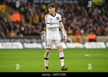 Alejandro Garnacho #49 of Manchester United in action during the ...