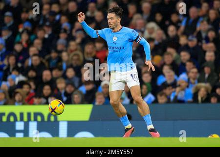 Jack Grealish of Everton with the ball during the Premier League match ...