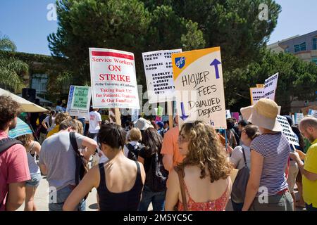 UCLA labor student demonstration H Stock Photo - Alamy