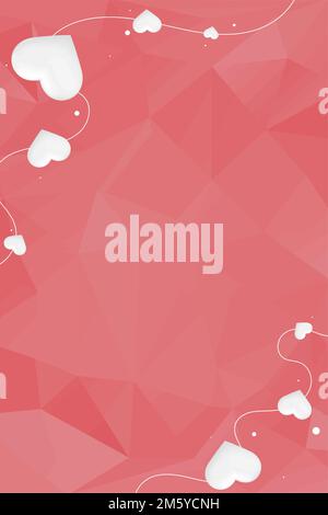 Vector heart string border prism pattern peach background Stock Vector Image & Art - Alamy