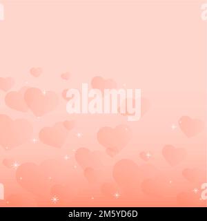 Sparkle heart pattern vector peach background Stock Vector Image & Art ...