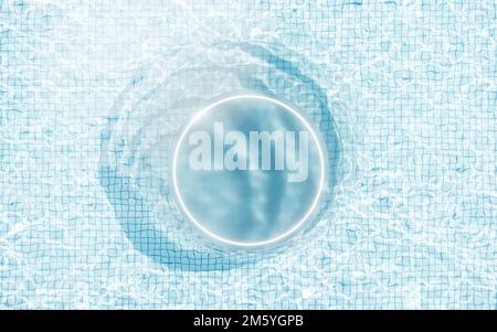 Water surface with caustic phenomenon, 3d rendering. Digital drawing Stock Photo - Alamy