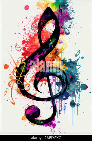 Cool Colorful Treble Clef