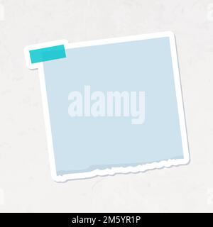 Blank light blue notepaper journal sticker vector Stock Vector Image ...