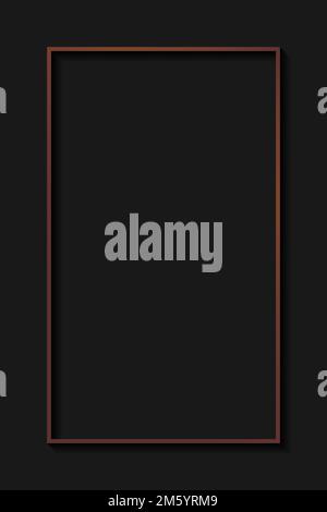 Rectangle bronze frame on black background vector Stock Vector Image & Art - Alamy