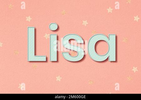 Lisa lettering word art typography vector Stock Vector Image & Art - Alamy