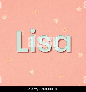 Lisa lettering word art typography vector Stock Vector Image & Art - Alamy
