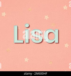 Lisa lettering word art typography vector Stock Vector Image & Art - Alamy