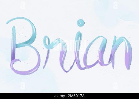 Brian name word art typography Stock Vector Image & Art - Alamy