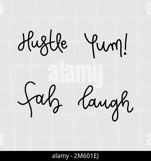 Vector cursive fun words typography set Stock Vector Image & Art - Alamy
