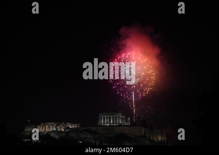 Athens, Attiki, Greece. 1st Jan, 2023. Athens with spectacular ...