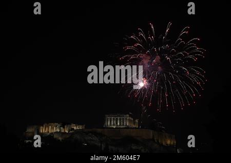 Athens, Attiki, Greece. 1st Jan, 2023. Athens with spectacular ...