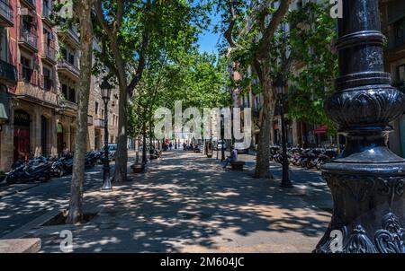 Passeig del Born, El Born district, Barcelona, Catalonia, Spain Stock ...