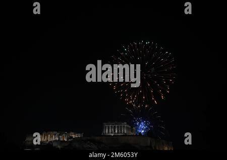 Athens, Attiki, Greece. 1st Jan, 2023. Athens with spectacular ...