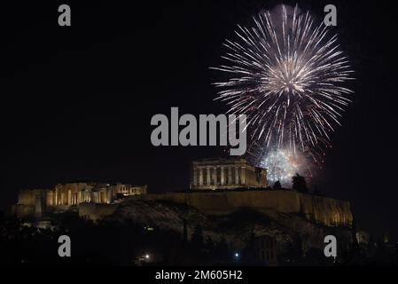 Athens, Attiki, Greece. 1st Jan, 2023. Athens with spectacular ...