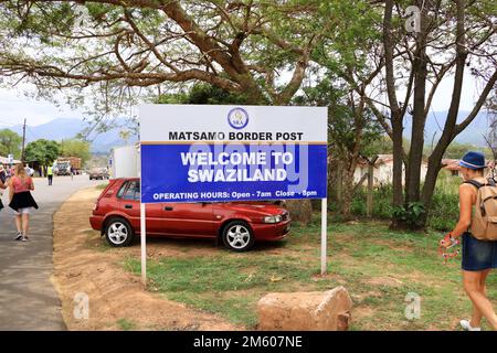 October 02 2022 - Matsamo, Swaziland, Eswatini: the african border post ...