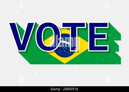 Vote word Brazil flag vector election Stock Vector Image & Art - Alamy