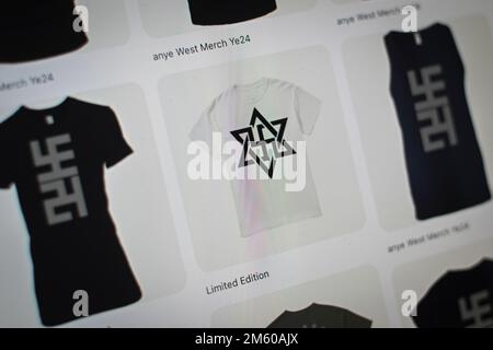 Online merchandise for the 2024 persidential campaign of rapper Ye ...