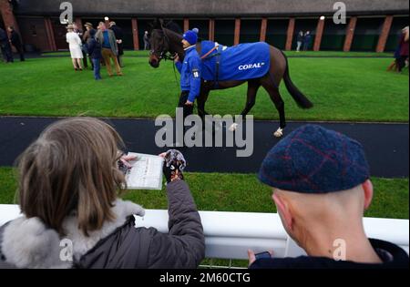 Race goers inspect the horses in the Pre-Parade ring prior to The ...