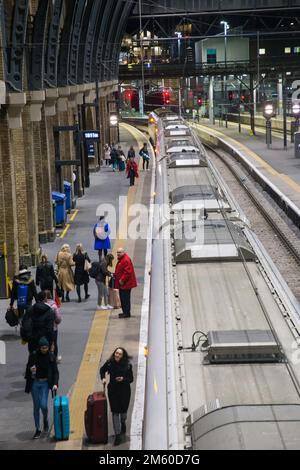 LNER train at King's Cross station as ASLEF (Associated Society of ...