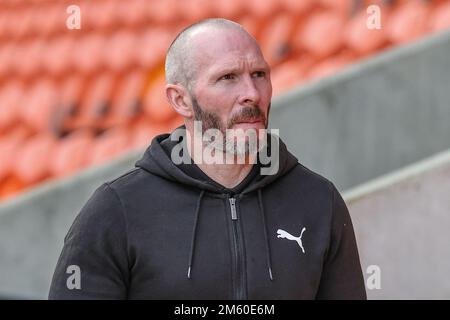 Michael Appleton manager of Blackpool arrives at Bloomfield Road Stock ...