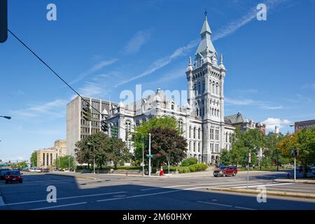 Old County Hall, once seat of Buffalo and Erie County government, now ...