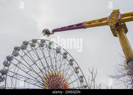 Ankara, Turkey. 31st Dec, 2022. Young people are seen having fun by ...