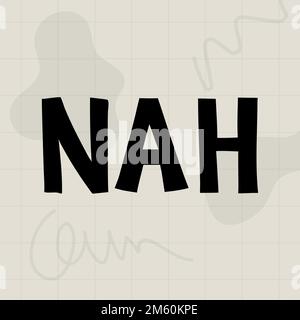 NAH typography on a beige background vector Stock Vector Image & Art ...