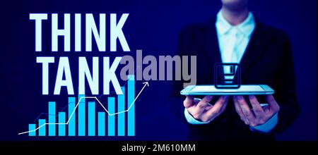 Text caption presenting Think Tank, Concept meaning Thinking of ...