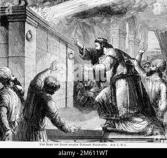 Old Testament bible king sacrifice judgement of Solomon decide two ...