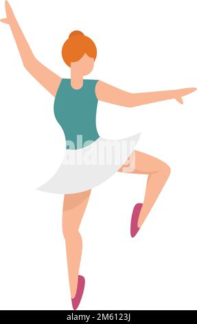 Ballerina skirt icon flat vector. Ballet dancer dress. Dance kid skirt ...