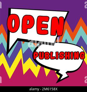 Hand writing sign Open Publishing. Concept meaning online access to ...